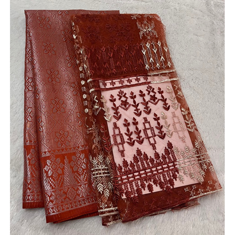 Jual Set/Paket Kain Tille Etnic & Songket / kain seragam Tile Sapto ...