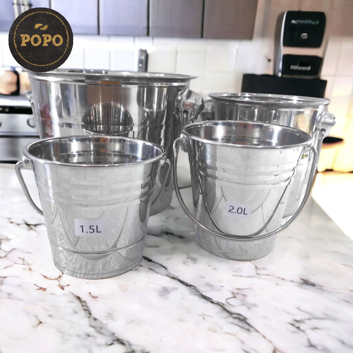 Jual Ice Bucket Stainless Ember Es Batu Tempat Minuman Botol Soft Drink ...