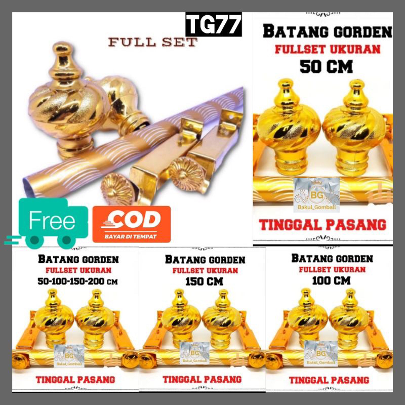Jual Tongkat Batang Peyangga Besi Gorden Free Mahkota dan Braket Besi ...