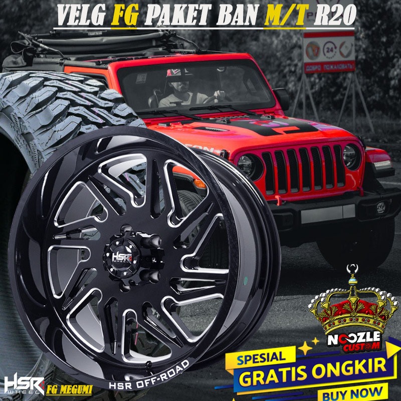 Jual Velg Mobil Rubicon R20 Paket Ban MT Ring 20 Ukuran 33 Pelek ...