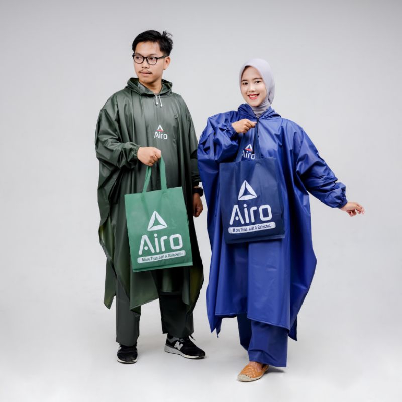 Jual Jas Hujan Ponco Celana AIRO Jumbo - Mantel Ujan Kelelawar Dewasa Pria Wanita PVC Anti Sobek ...