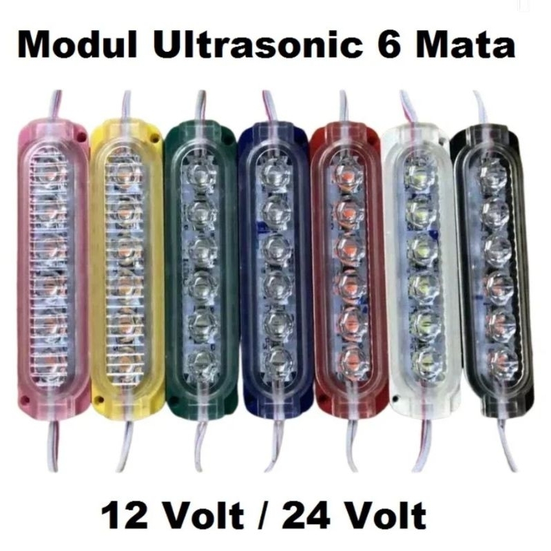 Jual Lampu Kolong Modul LED 6 Mata Plasma SUPERSONIC 12 - 24 Volt COB ULTRASONIC Truk Bus Fuso ...