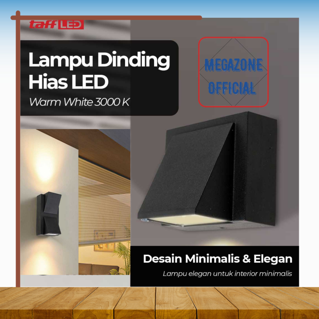 Jual Lampu Dinding Hias LED Indoor Outdoor Plastic Body Warm White ...