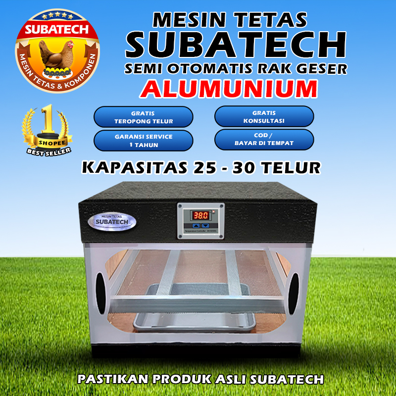 Jual SUBATECH Mesin Tetas Telur Semi Otomatis SO 25 30 Penetas | Shopee ...