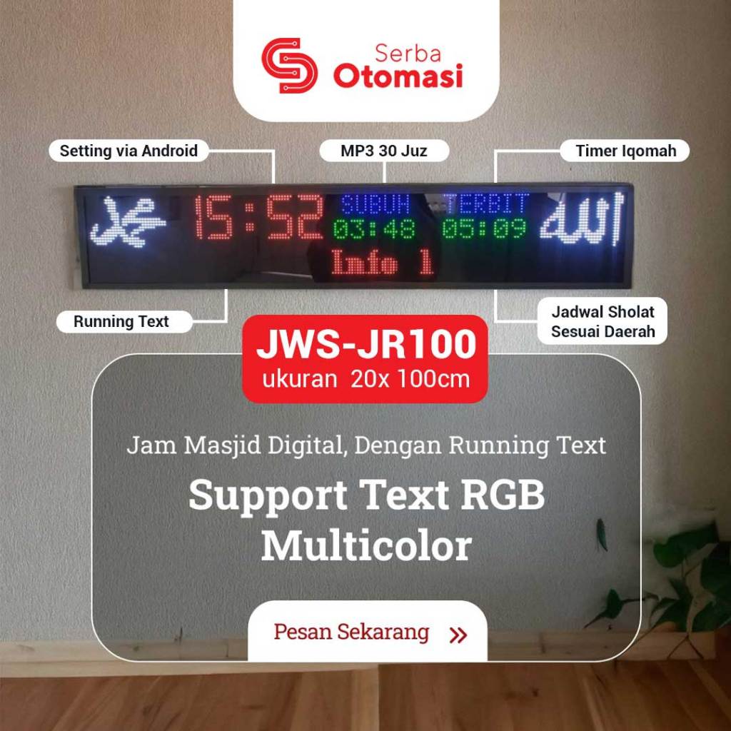 Jual Jam Digital Masjid, Jam Sholat, Jam waktu Sholat | Shopee Indonesia