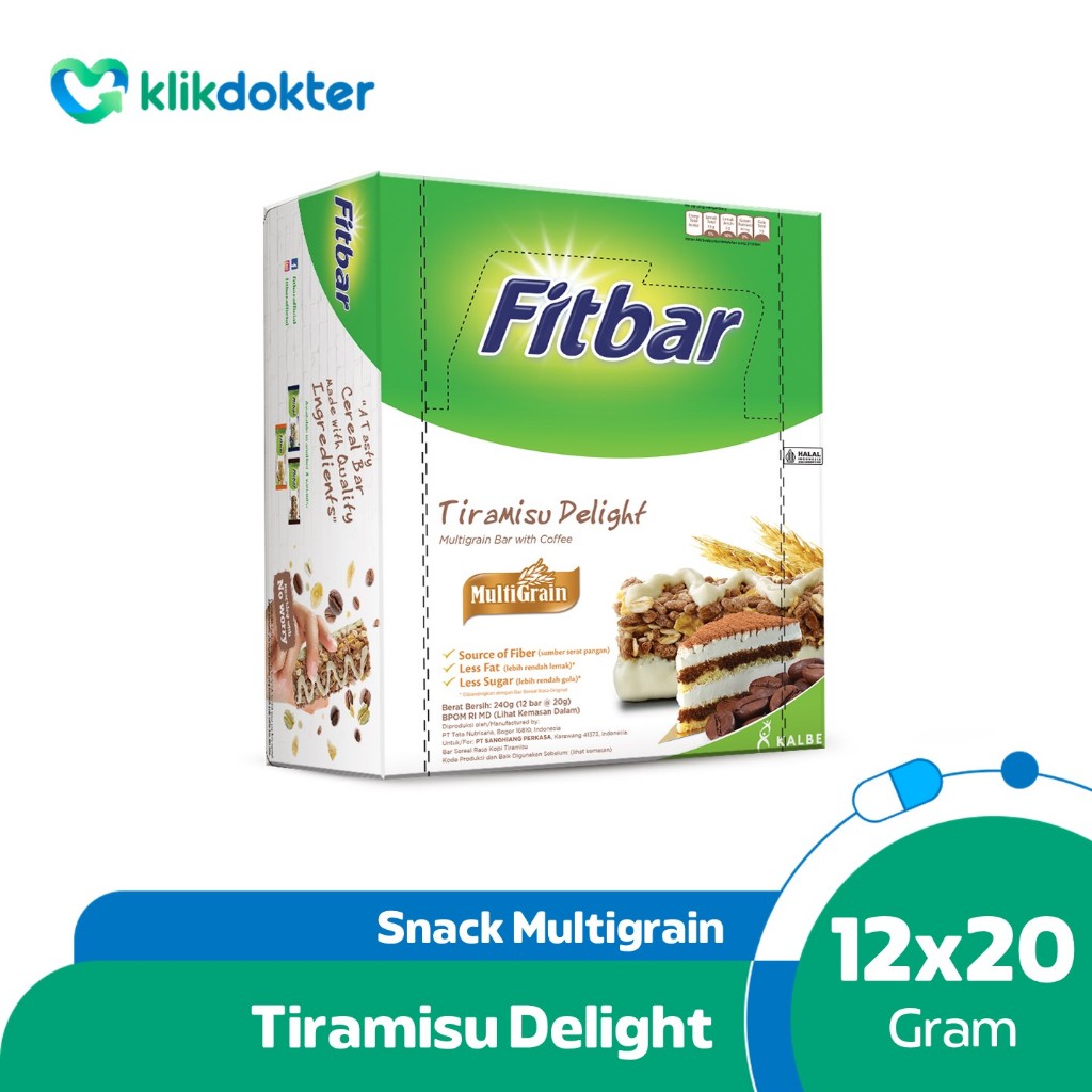 Jual Fitbar Tiramisu Delight Multigrain 12x20gr | Shopee Indonesia