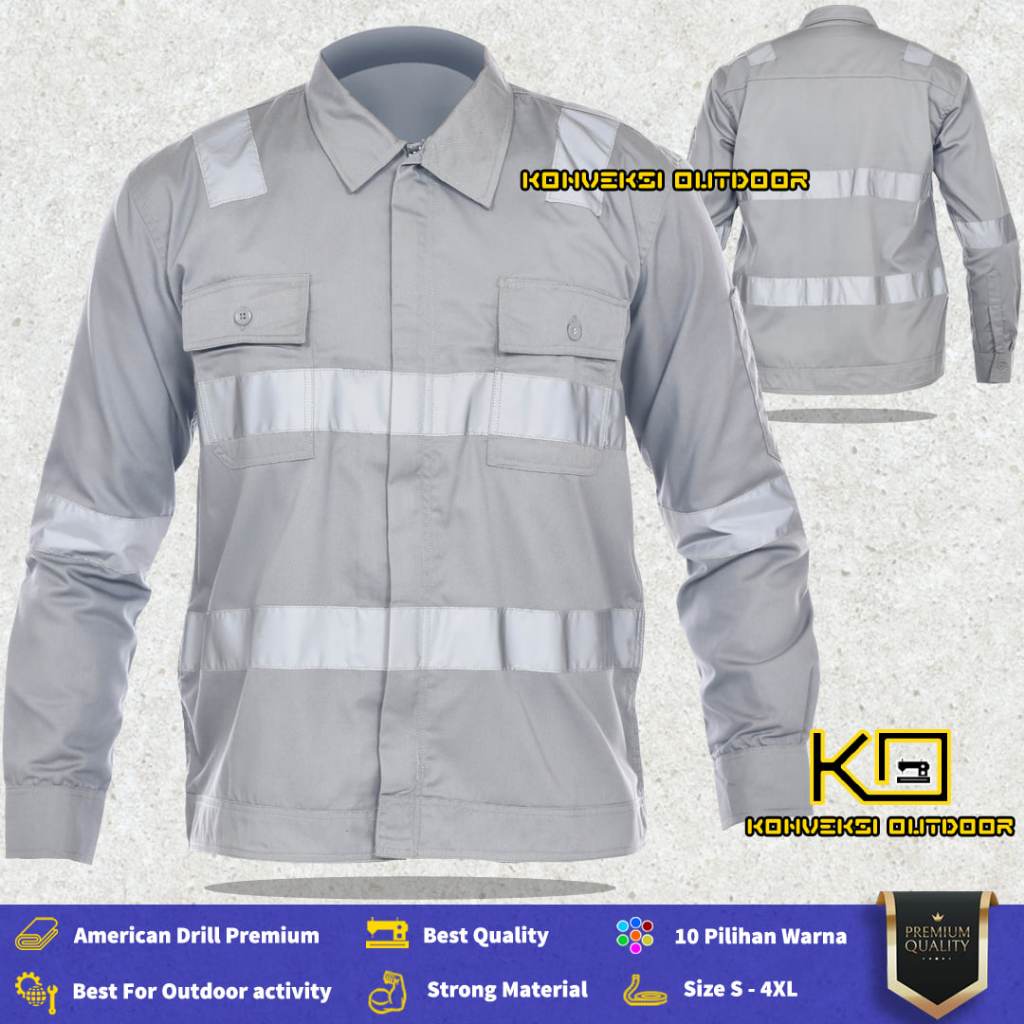 Jual BAJU KEMEJA SAFETY WEARPACK K3 ZIPPER PRIA - Seragam Kerja Dinas ...