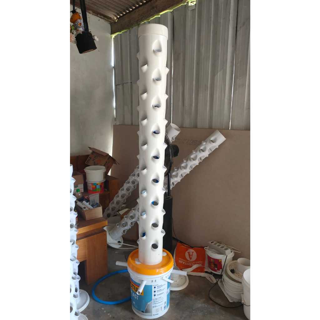 Jual Paket Instalasi Hidroponik Vertikal model Eco Tower Rangka Grow ...