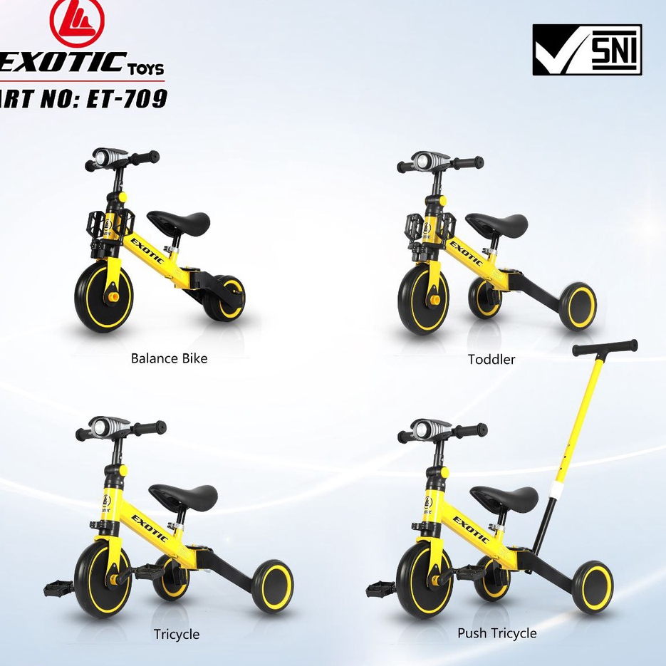 Jual Sepeda anak roda 3 balance bike tricycle exotic lw 5511/ lw 709/2103/gyro 717 mt | Shopee ...