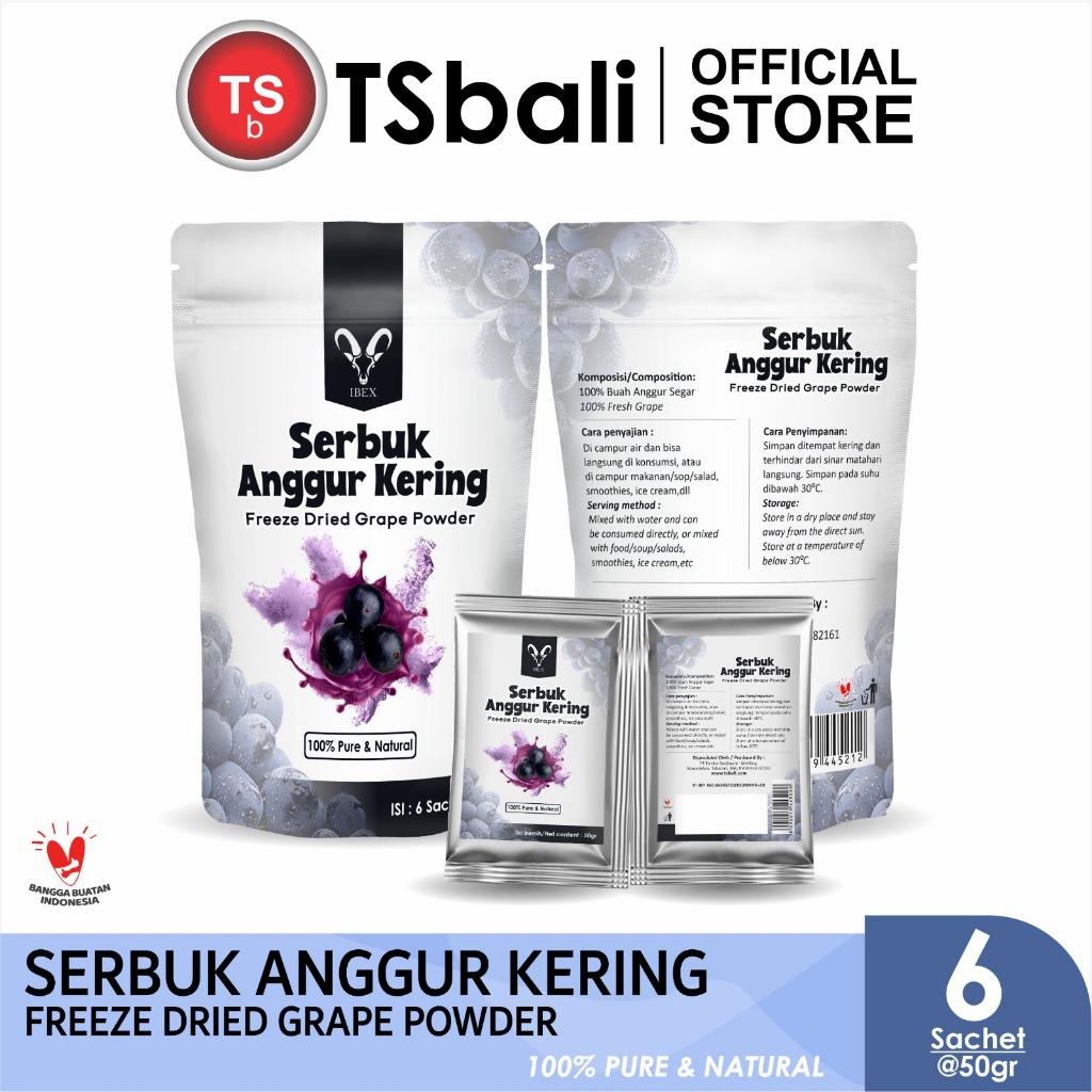 Jual IBEX Freeze Dried Serbuk Sirup Anggur / Grape Powder Syrup Serbuk ...