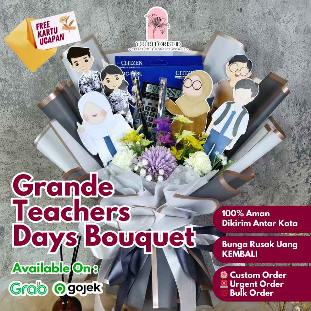 Jual GRANDE TEACHERS DAY BOUQUETS - Buket Bunga Kado Murah Ada Topper ...