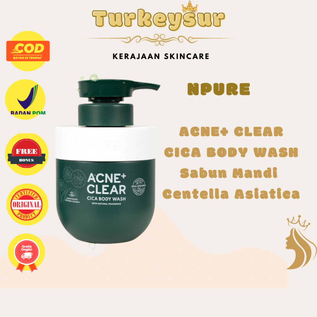 Jual NPURE ACNE+ CLEAR CICA BODY WASH Sabun Mandi Centella Asiatica ...