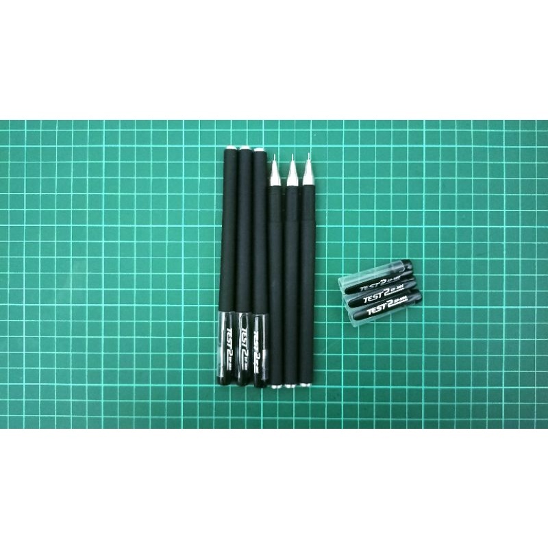 Jual Pulpen Hitam 0.5mm Motif Polos Tinta Hitam Simple Ballpoint Alat ...