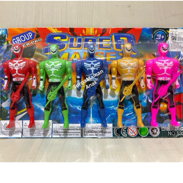 Jual MAINAN ANAK ROBOT POWER RANGERS KECIL + SENJATA 1SET ISI 5PCS ...
