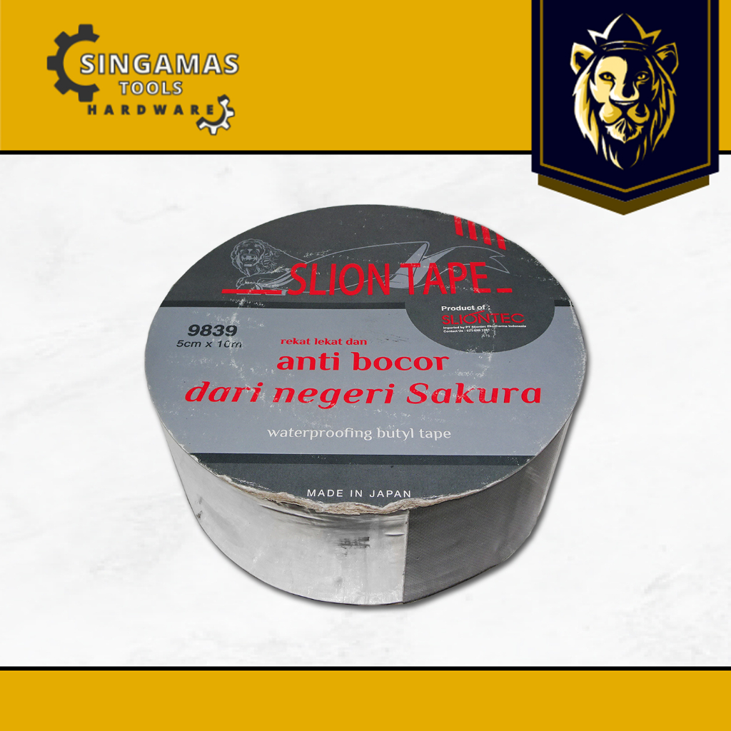 Jual SLION TAPE Lakban Perekat Talang 5cm x 10m - Waterproofing Butyl Tape | Shopee Indonesia