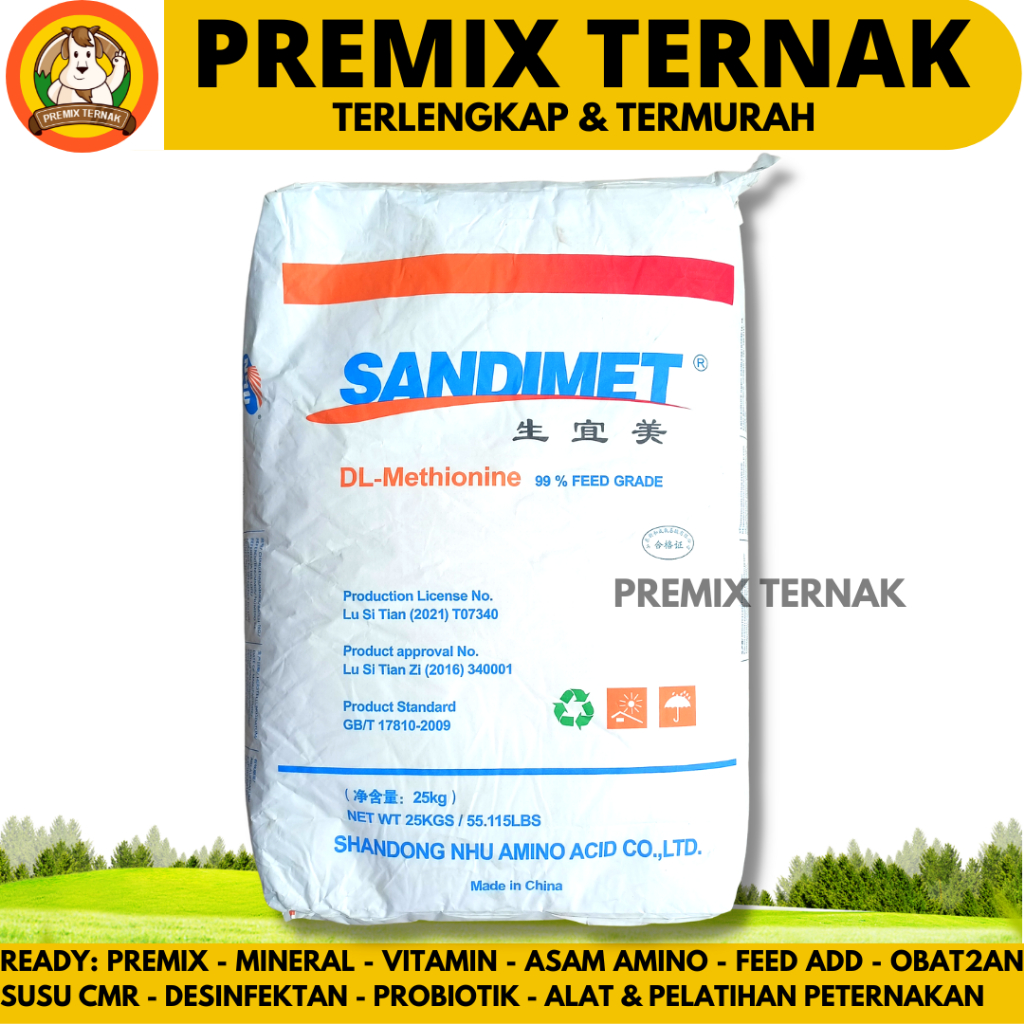 Jual METHIONINE 25KG - DL METHIONIN SANDIMET 1 SAK 25 KG - METIONIN ...