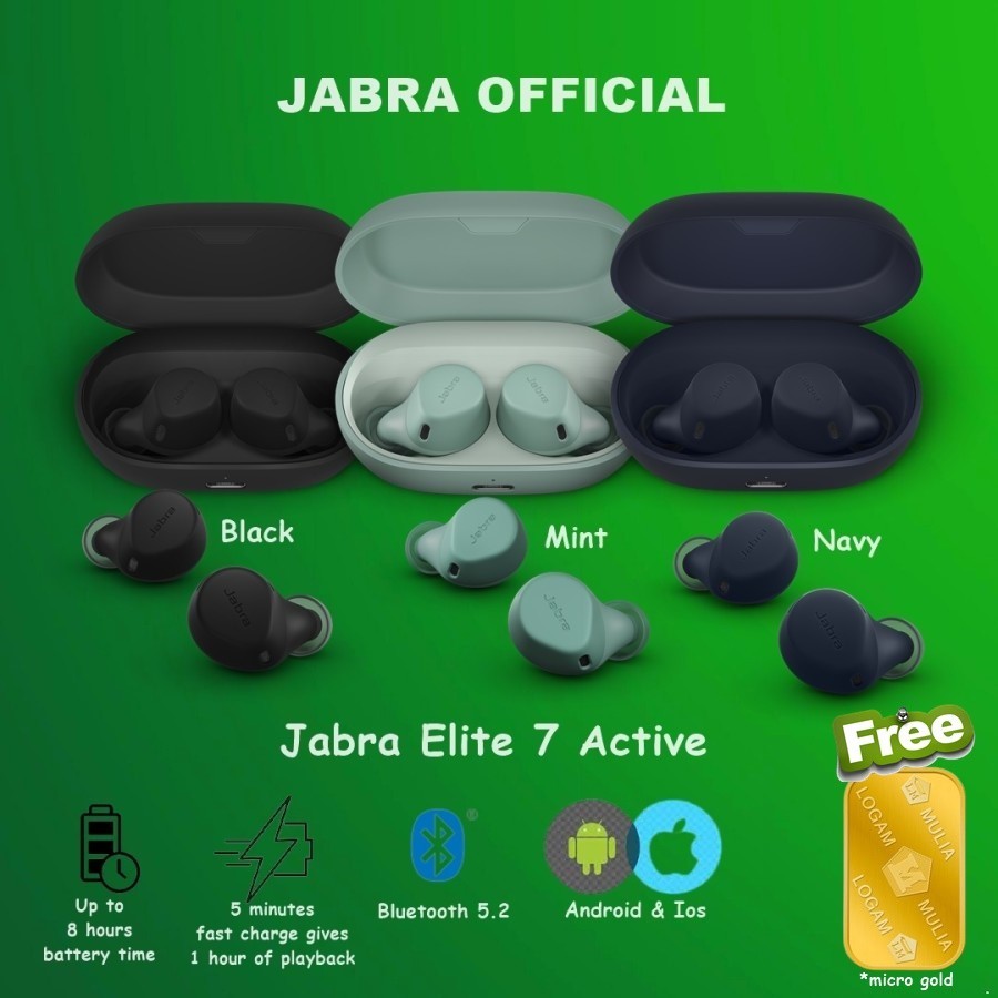 Jual Jabra Elite 7 Active True Wireless Earphone TWS Bluetooth Earbuds ANC | Shopee Indonesia