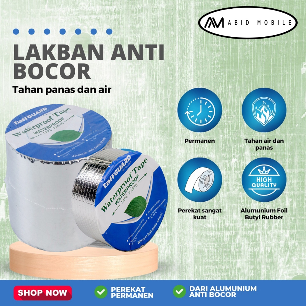 Jual Lakban Anti Bocor 3M 5M / Lakban Aluminium Foil Butyl Waterproof 3 METER 5 METER / Lem Anti ...