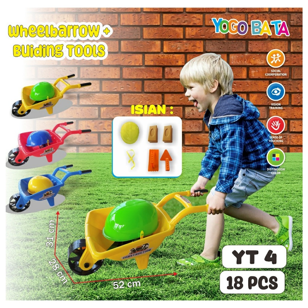 Jual MAINAN ANAK LAKI BUILDING TOOL TROLLY KONSTRUKSI/ MAINAN TROLLI ...
