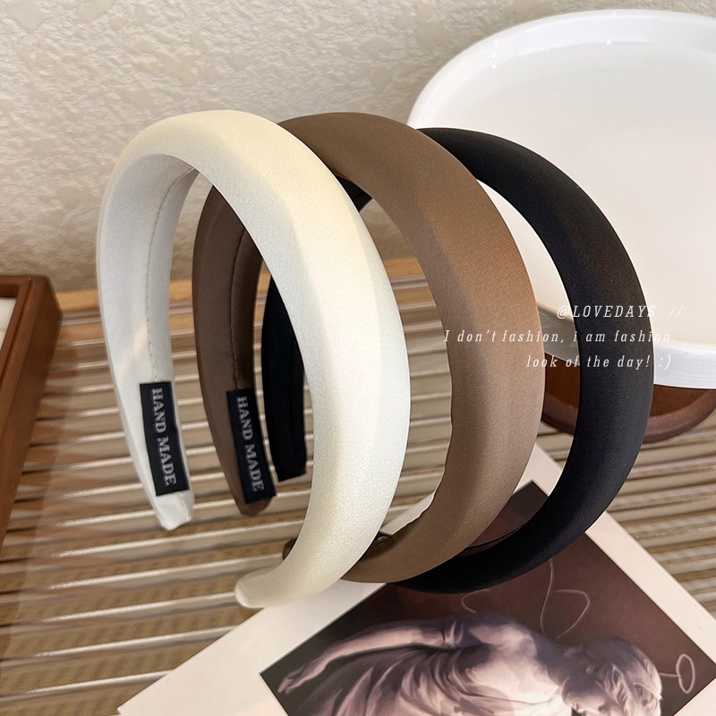 Jual BANDO KAIN SATIN HITAM COKLAT PUTIH BUSA TEBAL WARNA POLOS LEBAR ...