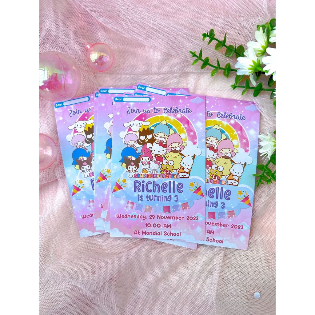 Jual Sanrio Kuromi Cinnamoroll Pompompurin Melody - Kartu Undangan ...