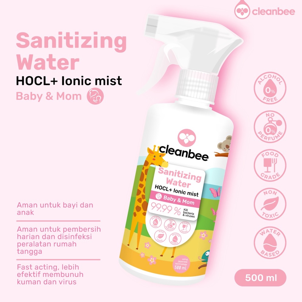 Jual 11.11 MALL Cleanbee HOCL Food Grade Sanitizing Water Hypoallergenic for Baby and Mom 500 ml ...