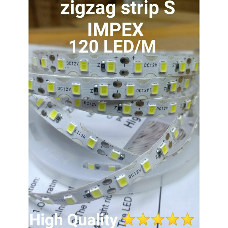 Jual LED Strip zig-zag type S IMPEX 120 LED/M DC 12V ( 1roll 5 meter ) | Shopee Indonesia