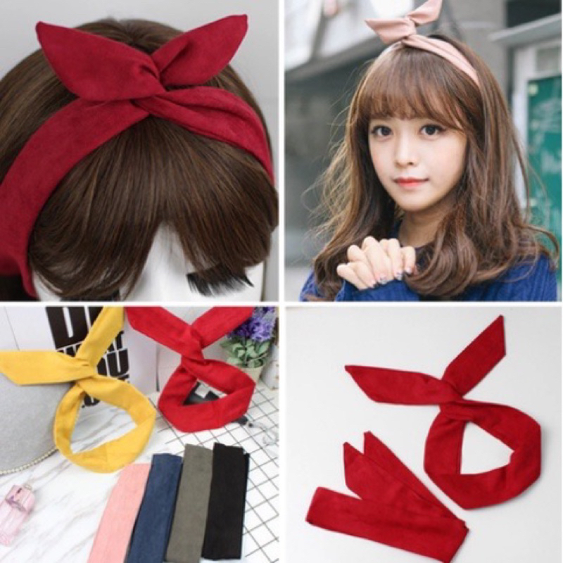 Jual Bando kain dewasa/ bandana remaja / model kawat bisa berdiri ...