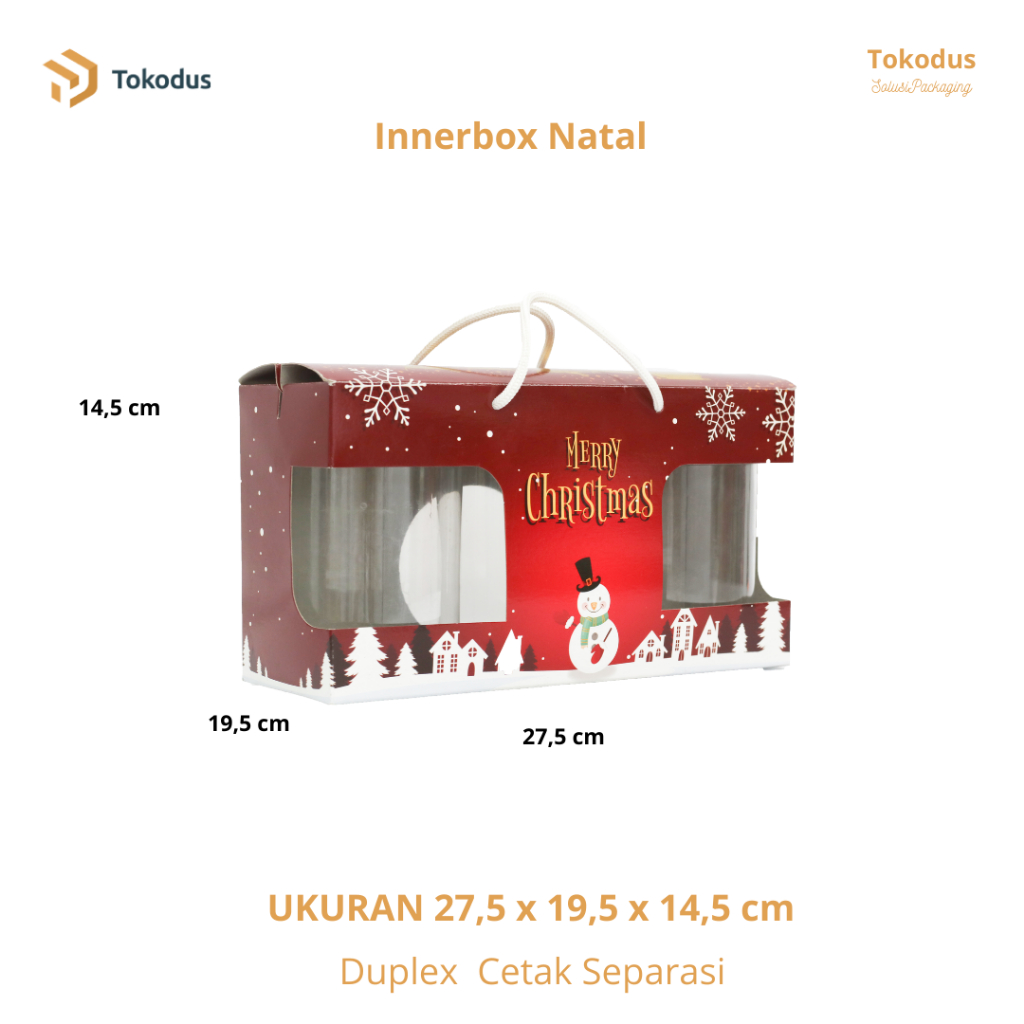 Jual Box Toples Tabung Packaging Hampers Natal Kemasan 3 Jar Silinder ...