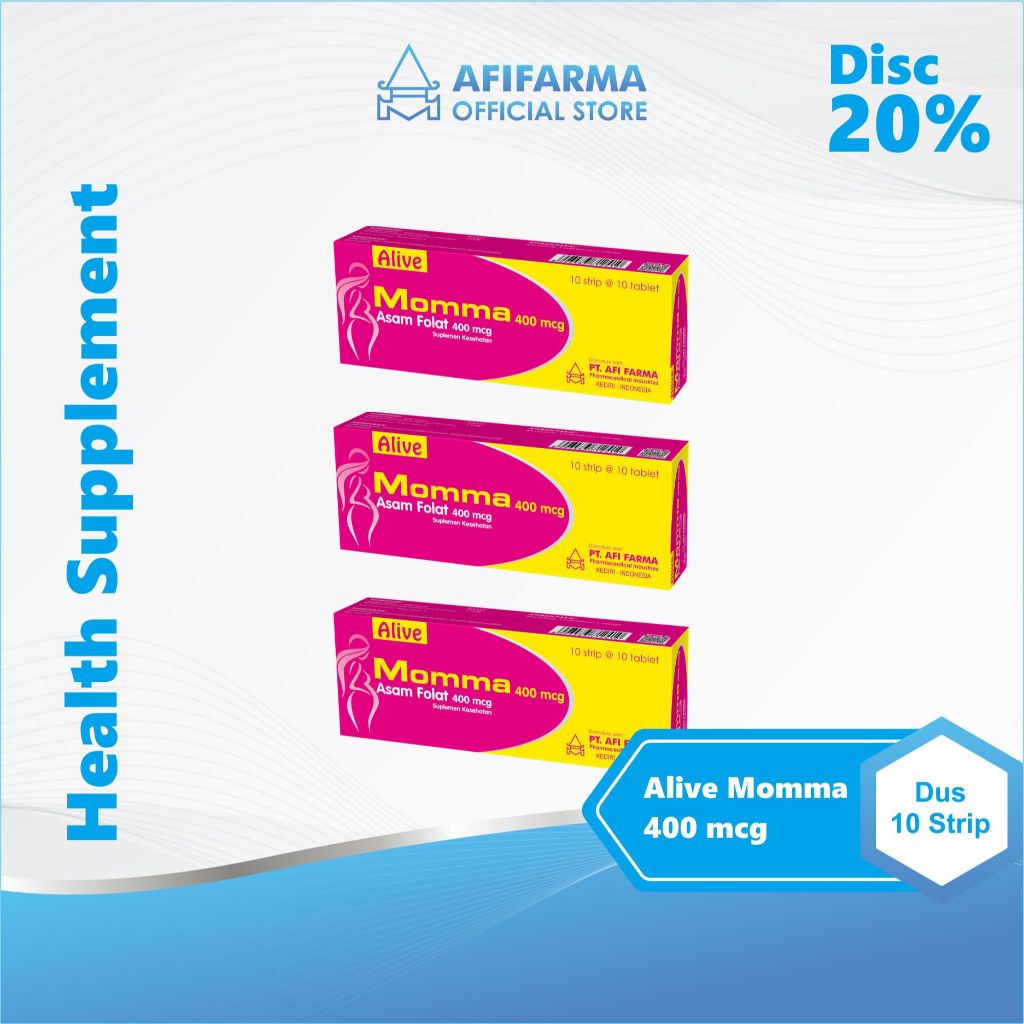 Jual [BUNDLE 3] ALIVE MOMMA 400 mcg | Shopee Indonesia