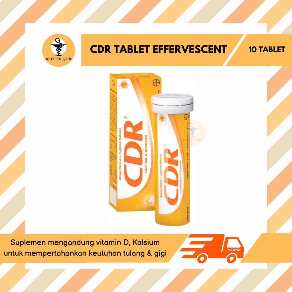 Jual CDR TABLET EFFERVESCENT/VITAMIN D/KALSIUM/TULANG DAN GIGI | Shopee ...