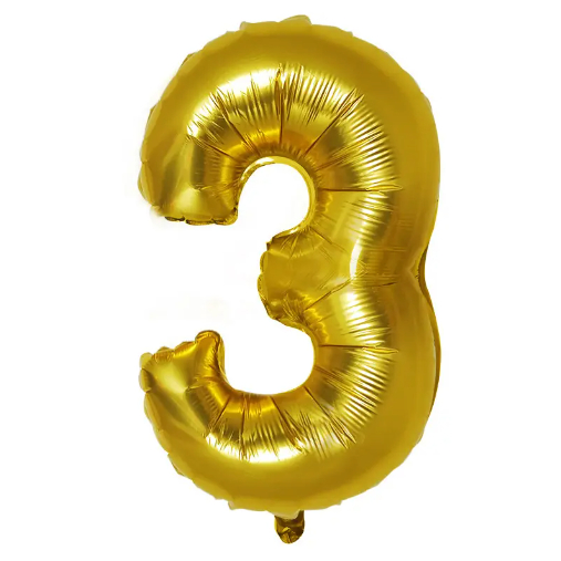 Jual Balon Foil Huruf Gold A-Z 16 Inch 40cm Balon Foil Angka 0-9 16 ...