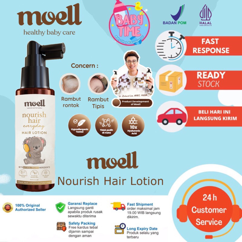 Jual Moell Nourish Hair Everyday - Hair Lotion Moel 100ml / Hair lotion ...