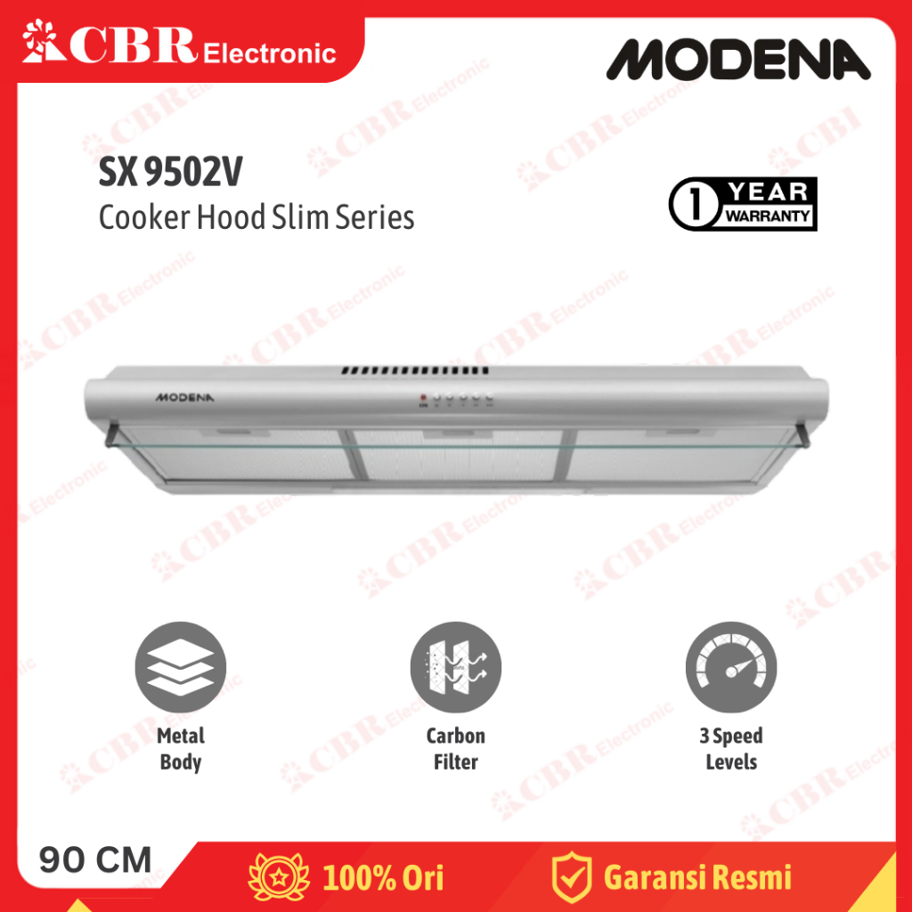 Jual Cooker Hood / Penghisap Asap MODENA SX 9502V (Slim Hood) 90 cm | Shopee Indonesia
