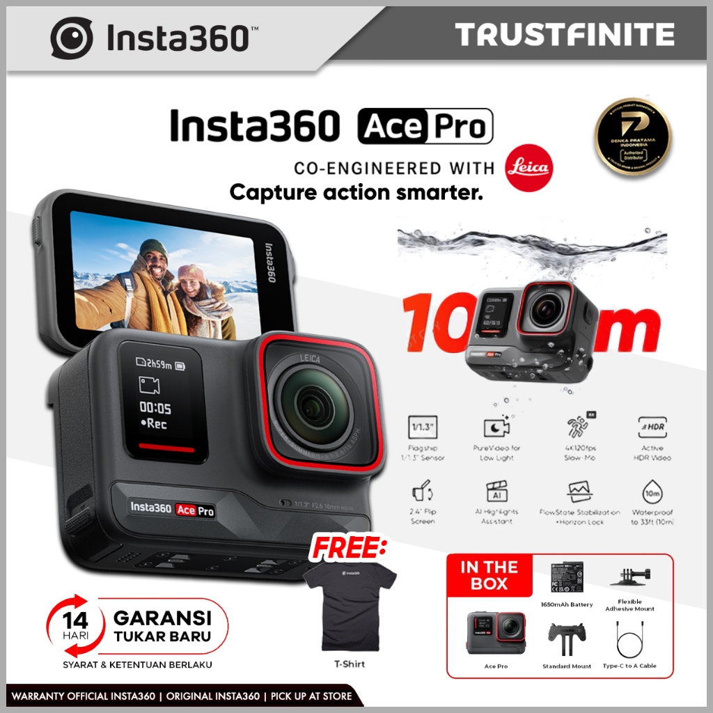 Jual Insta360 Ace Pro 8K Leica Action Camera / Insta 360 Ace Garansi Resmi | Shopee Indonesia