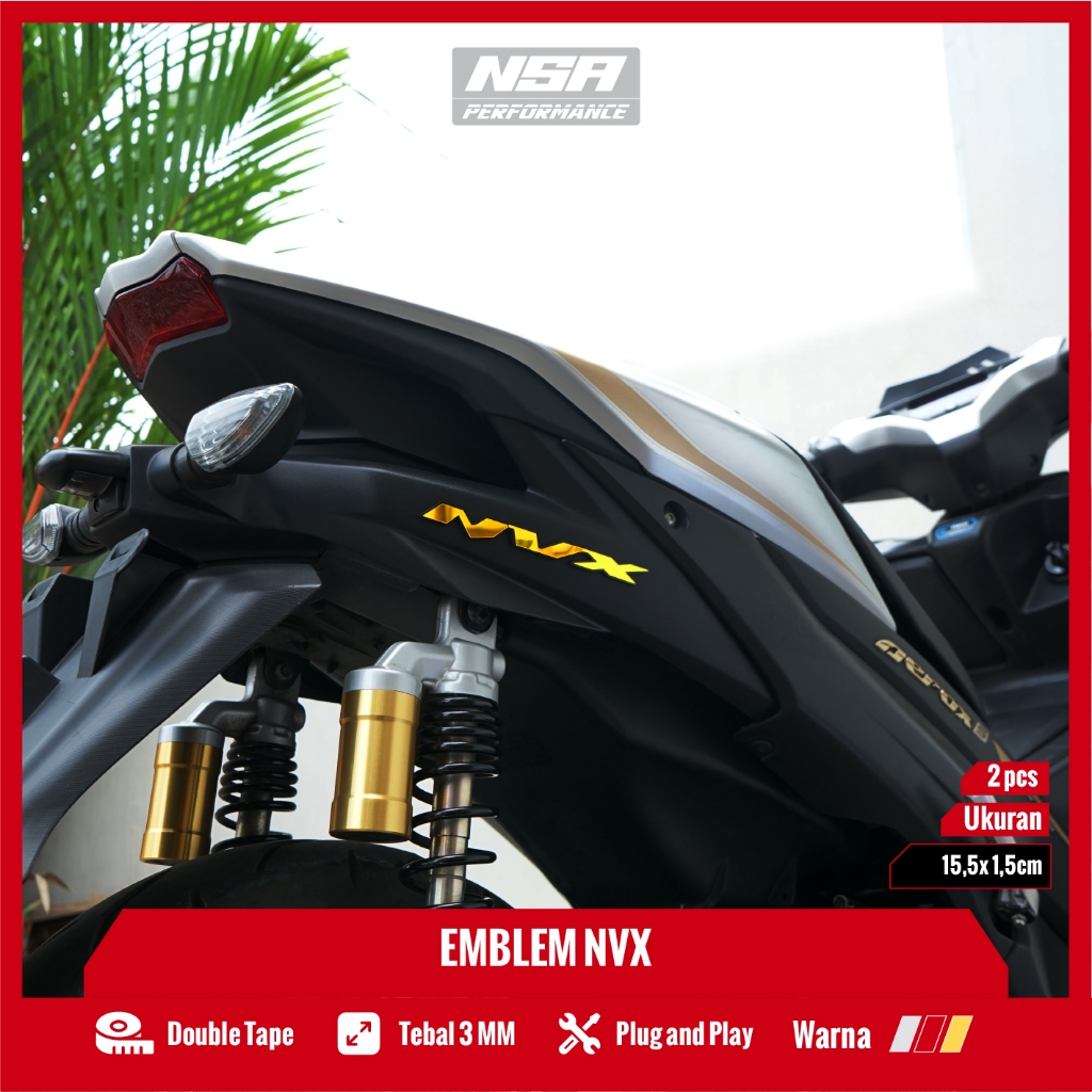 Jual NSA EMBLEM LOGO NVX EMBLEM NVX 2PCS EMBLEM TIMBUL BUKAN STIKER ...