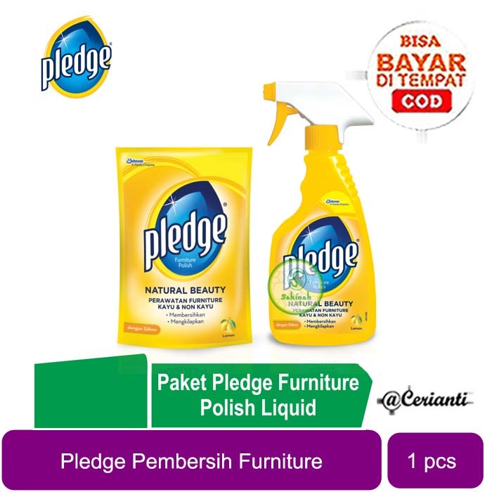 Jual Pledge Liquid Spray Furniture Polish Lemon 450 ml REFILL 400ML ...
