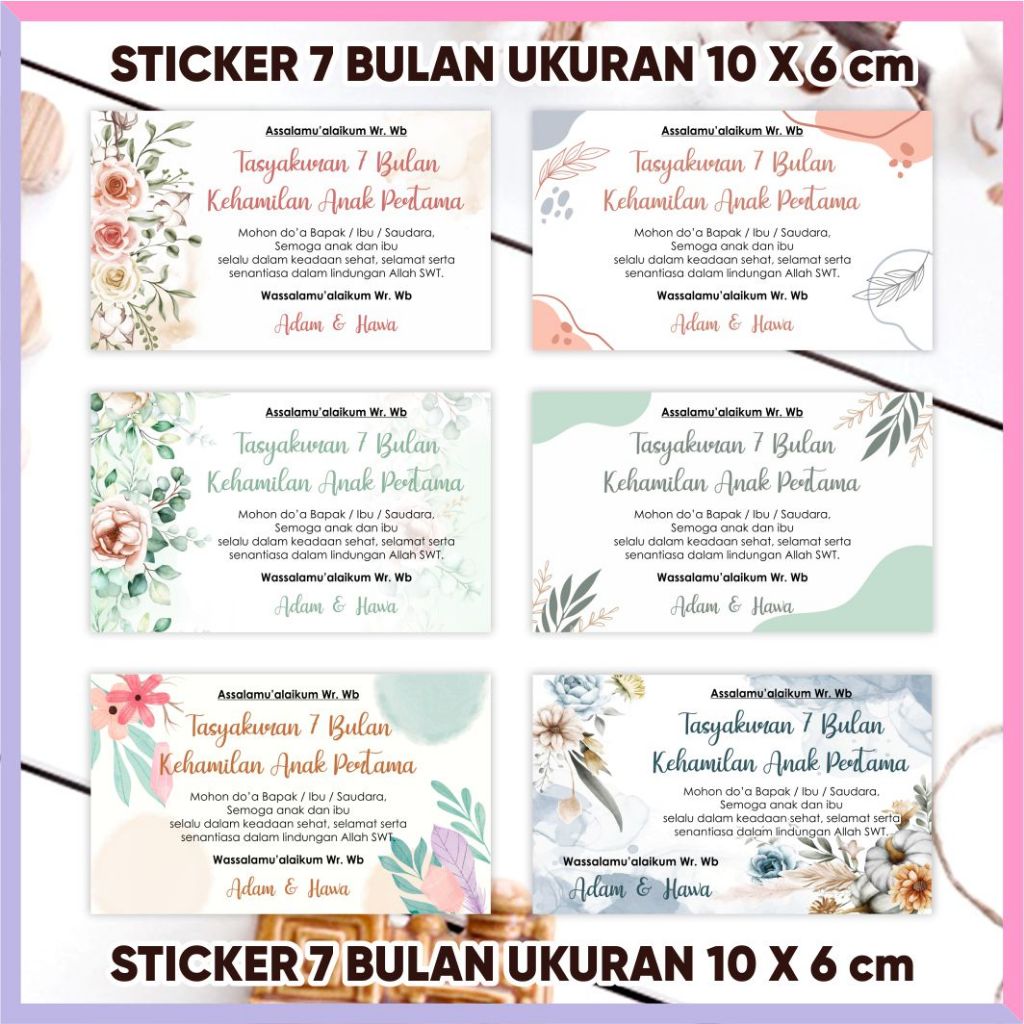 Jual STICKER 7 BULANAN 4 BULANAN UKURAN 9 X 5,5 CM GLOSSY | Shopee ...