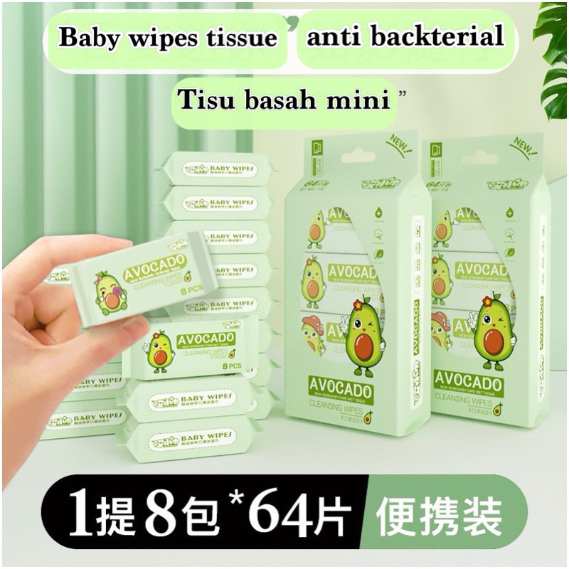 Jual (2PACK/ 16 BUNGKUS KECIL) TISU BASAH BAYI MINI ANTI BAKTERI / NON ...