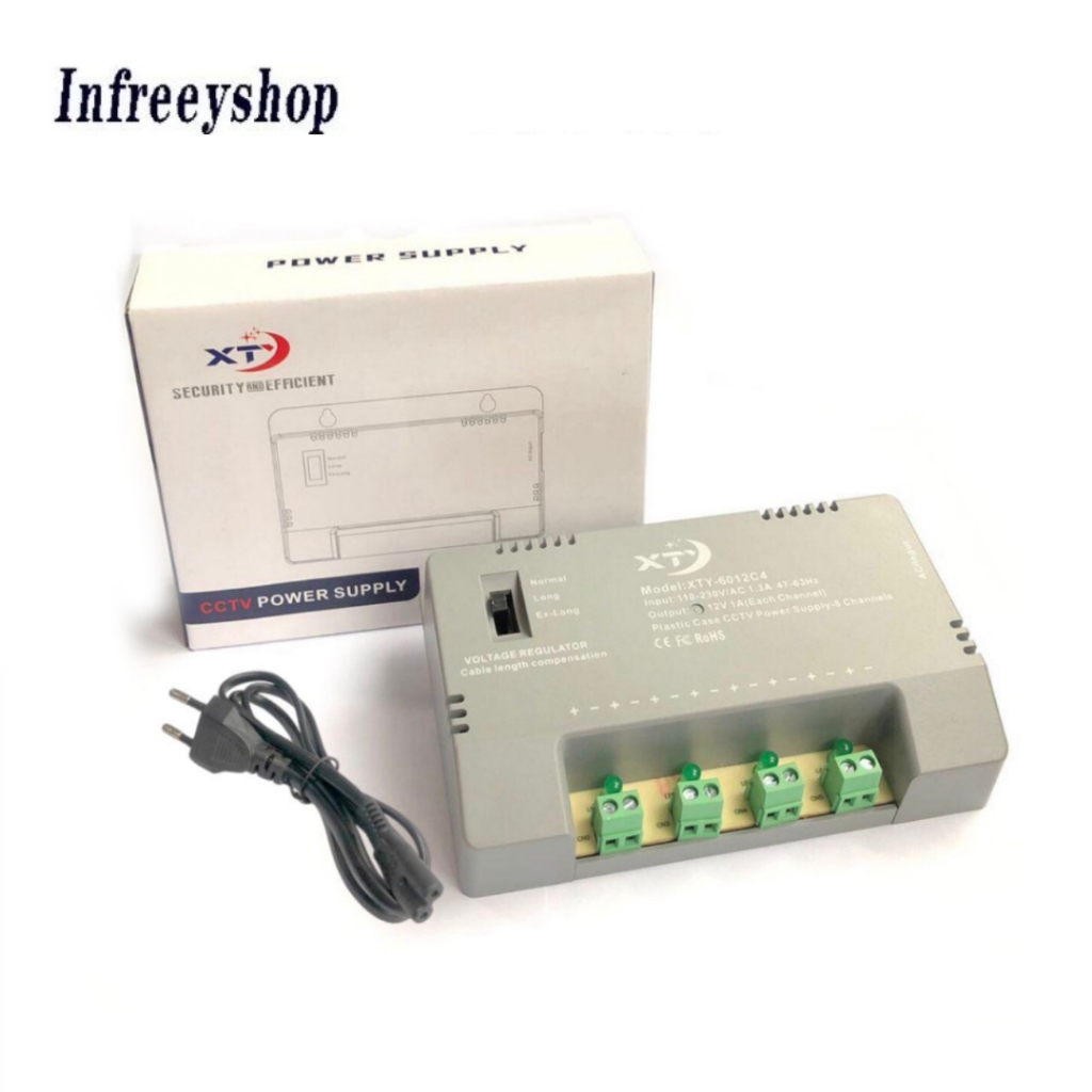 Jual CCTV Power Supply 4 channel XTY switchinguntuk 4 Kamera cctv 12V ...