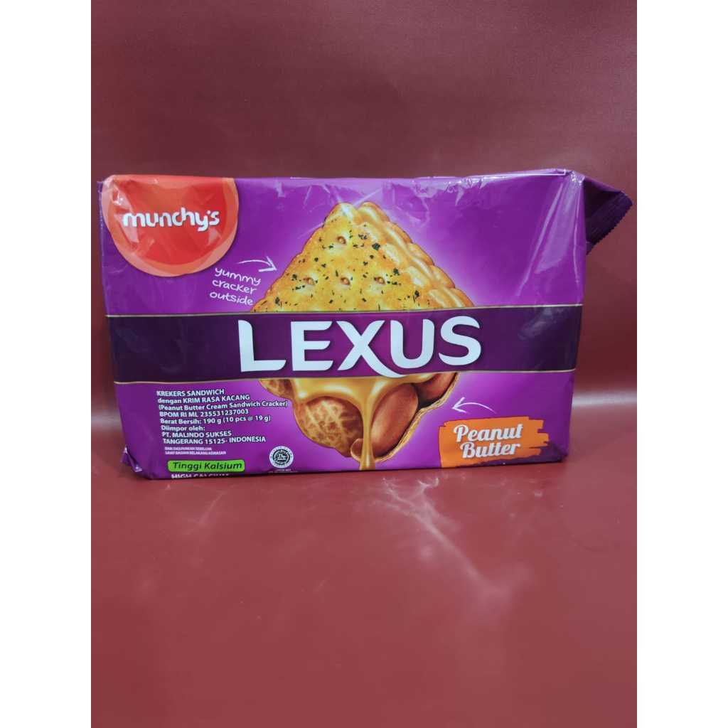Jual Lexus Crackers Sandwich Peanut Butter 190gr Isi 10pcs Shopee