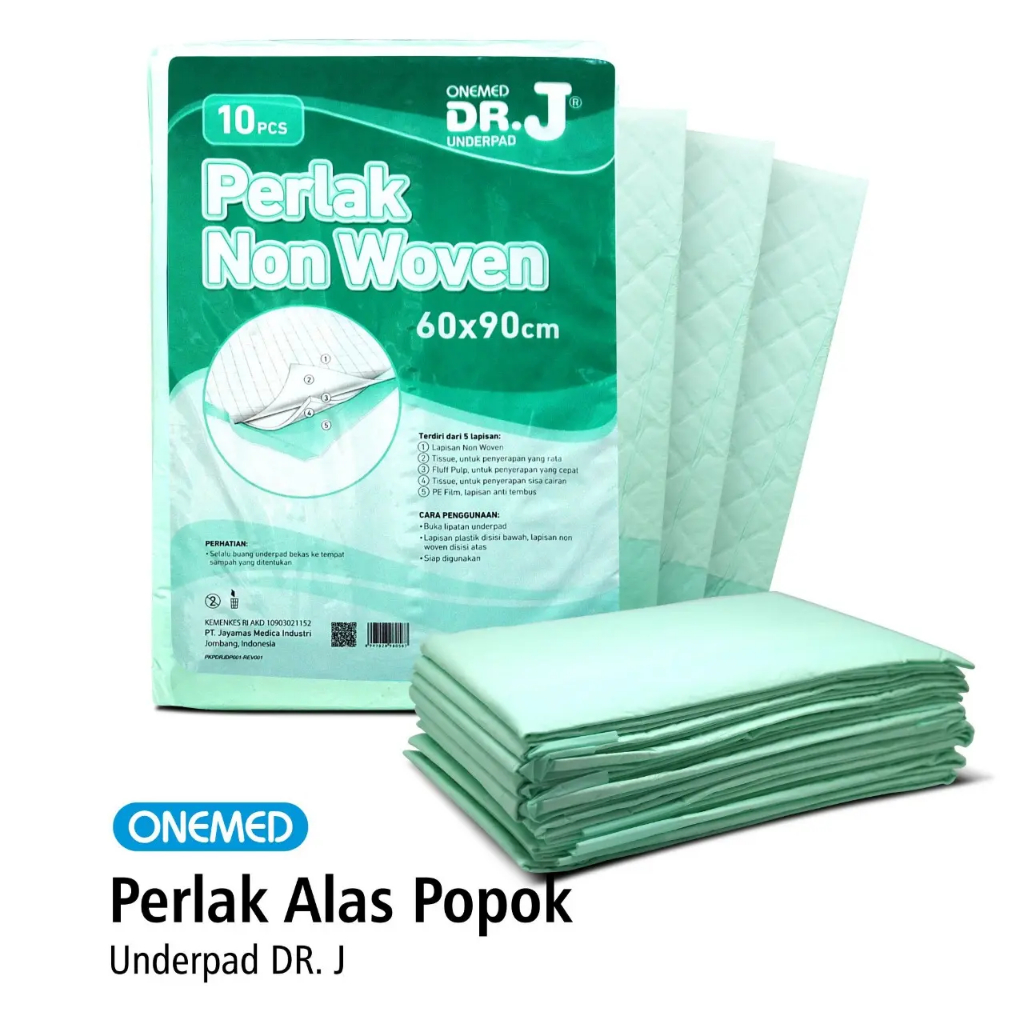 Jual Underpad Perlak Onemed Dr. J / Perlak Alas Popok 60 x 90 cm Isi 10 ...