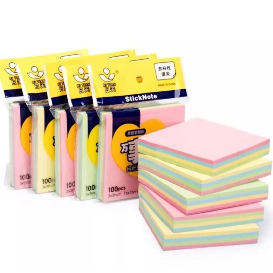 Jual Memo Tempel Sticky Notes 76x76 mm 100 Lembar STICKY NOTE POLOS ...