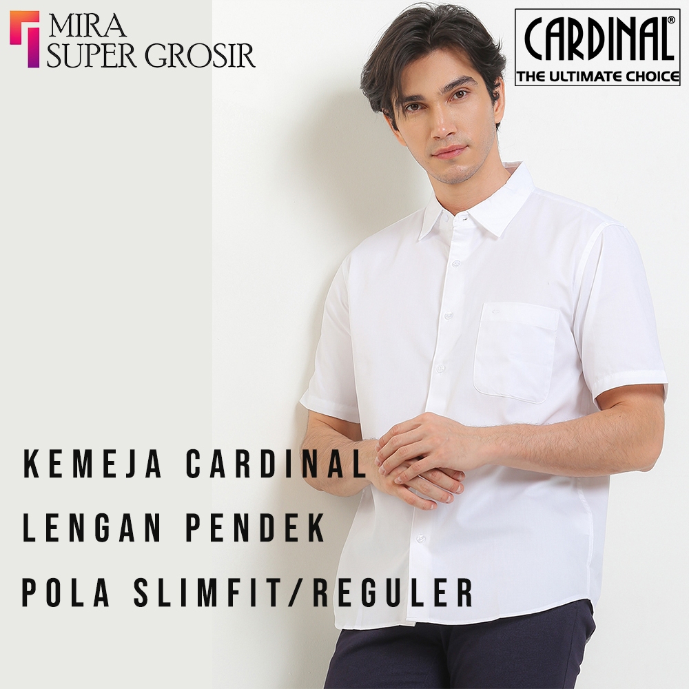Jual CARDINAL KEMEJA FORMAL KANTOR POLOS PRIA LENGAN PENDEK REGULER ...