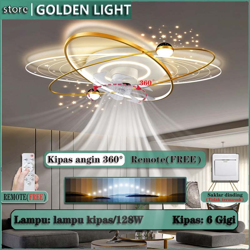 Jual Lampu Kipas Angin Remote 2in1/Ruang Tamu Lampu Gantung Lampu Hias ...