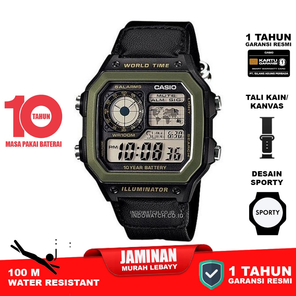 Jual Casio Standard AE-1200WHB-1BV | GARANSI RESMI PT GAP | Shopee Indonesia