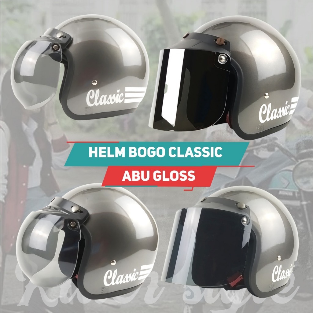 Jual Helm helem bogo CLASSIK dewasa pria wanita SNI retro murah ...