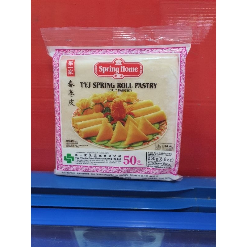 Jual Spring Home TYJ Spring Roll Pastry ( kulit pangsit ) 50 sheets/ 20 ...