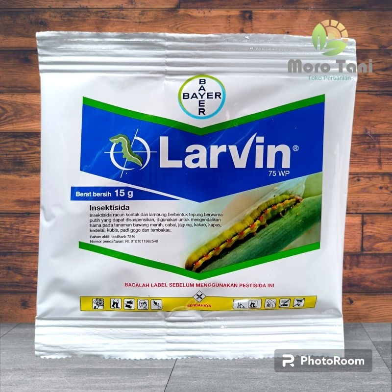 Jual LARVIN 75 WP Insektisida Ulat dan Telur 15 GRAM | Shopee Indonesia
