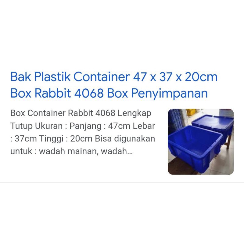 Jual box kontener rabbit 4068 + tutup bekas ( 47x37x20 cm) | Shopee ...